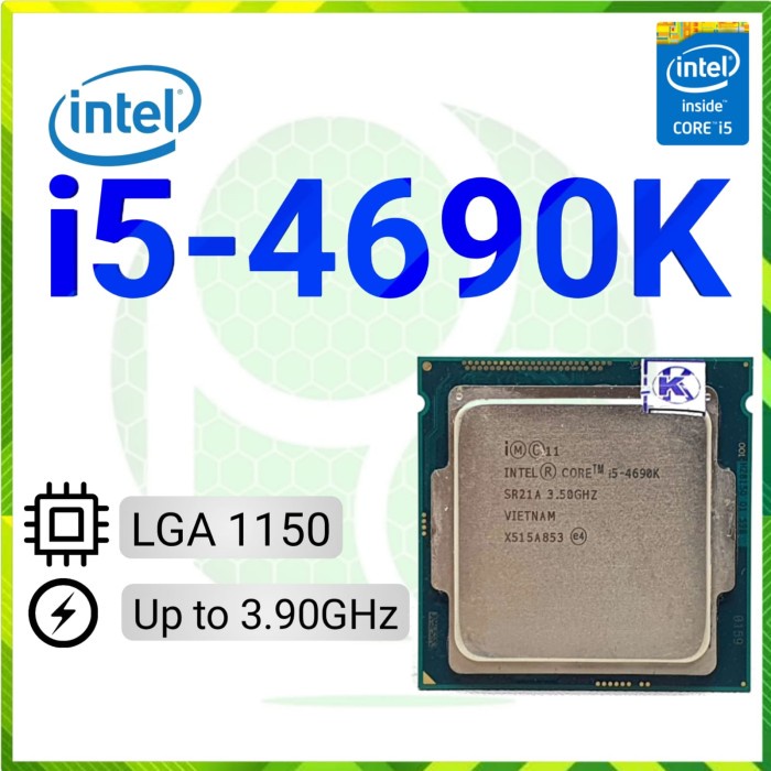 Jual Intel i5 4690K up to 3.90GHz - Haswell 1150 Processor | Shopee ...