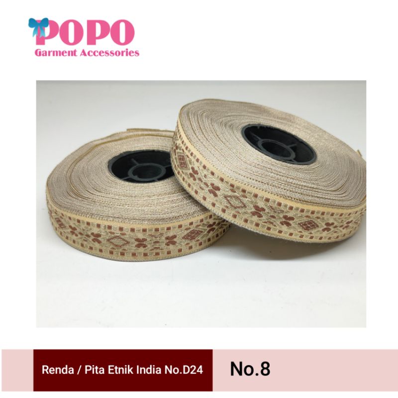 Jual PITA/RENDA INDIA / ETNIK NO.D24 LEBAR 2 CM | Shopee Indonesia