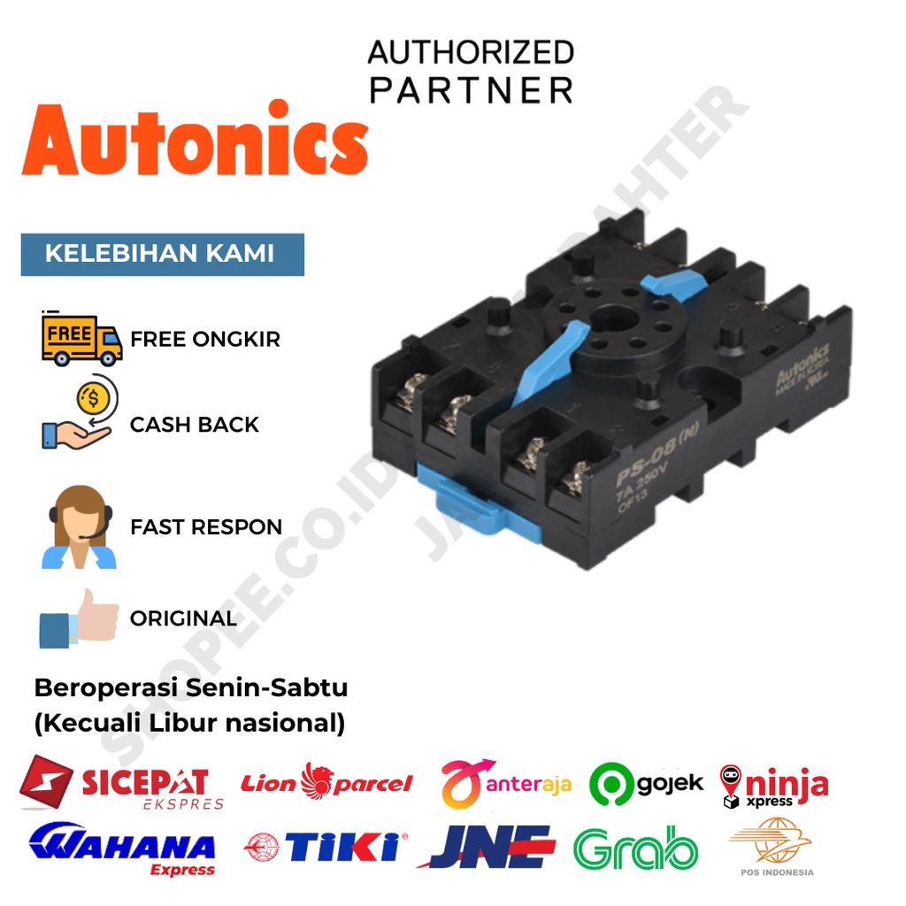 Jual AUTONICS SOCKET PS-08 RELAY TIMER WATER LEVEL CONTROL WLC PFR ...