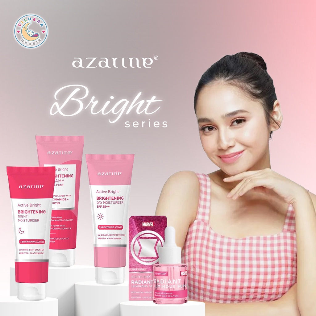 Jual Azarine Active Bright Series || Day Moisturizer || Night Moisturizer || Creamy Facial Foam ...