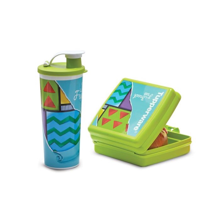 Jual tupperware tweeny boy - lunch box set ( kotak bekal dan tumbler ...