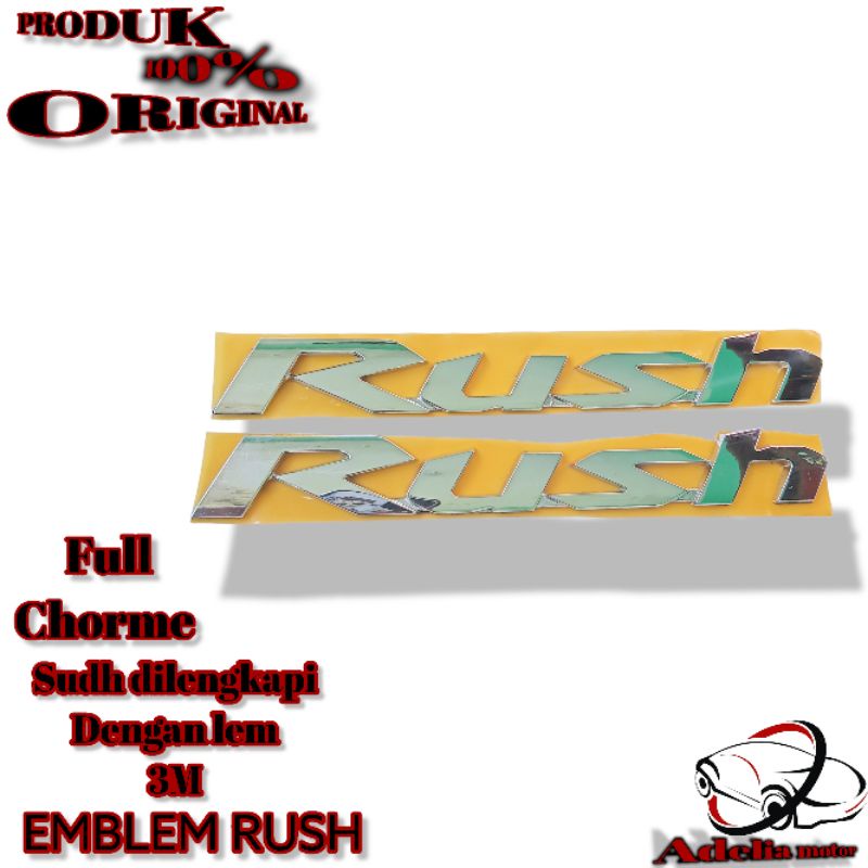 Jual Emblem Rush new tulisan rush new lambang rush new satuan | Shopee ...