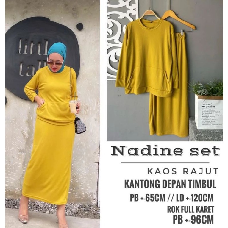 Jual NADINE SET / SETELAN KNIT / SET ROK / SETELAN WANITA / SET JUMBO ...