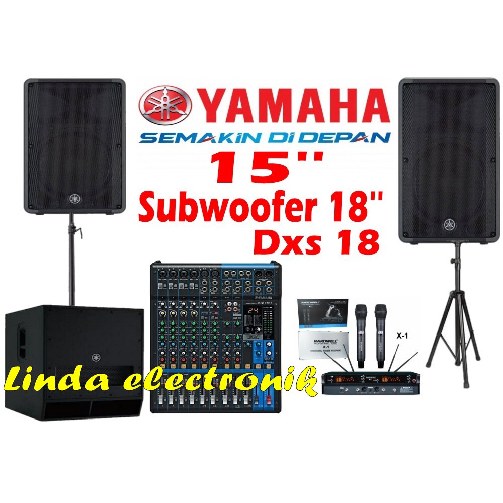 Jual paket sound system yamaha 15'' subwoofer yamaha dxs 18 18'' original | Shopee Indonesia