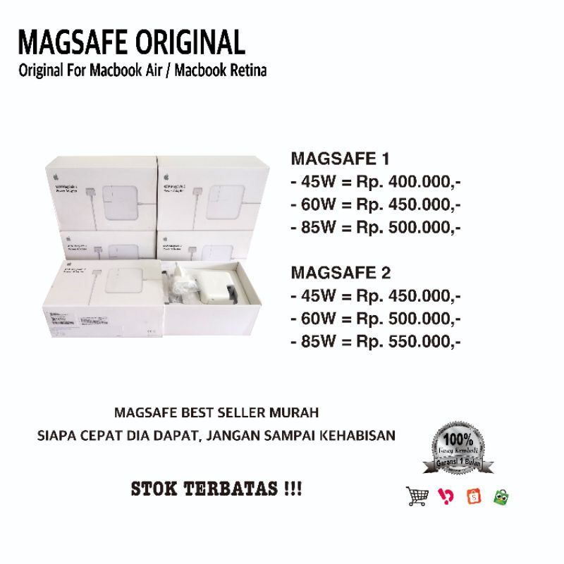 Jual Magsafe Original 2012-2017 | Shopee Indonesia