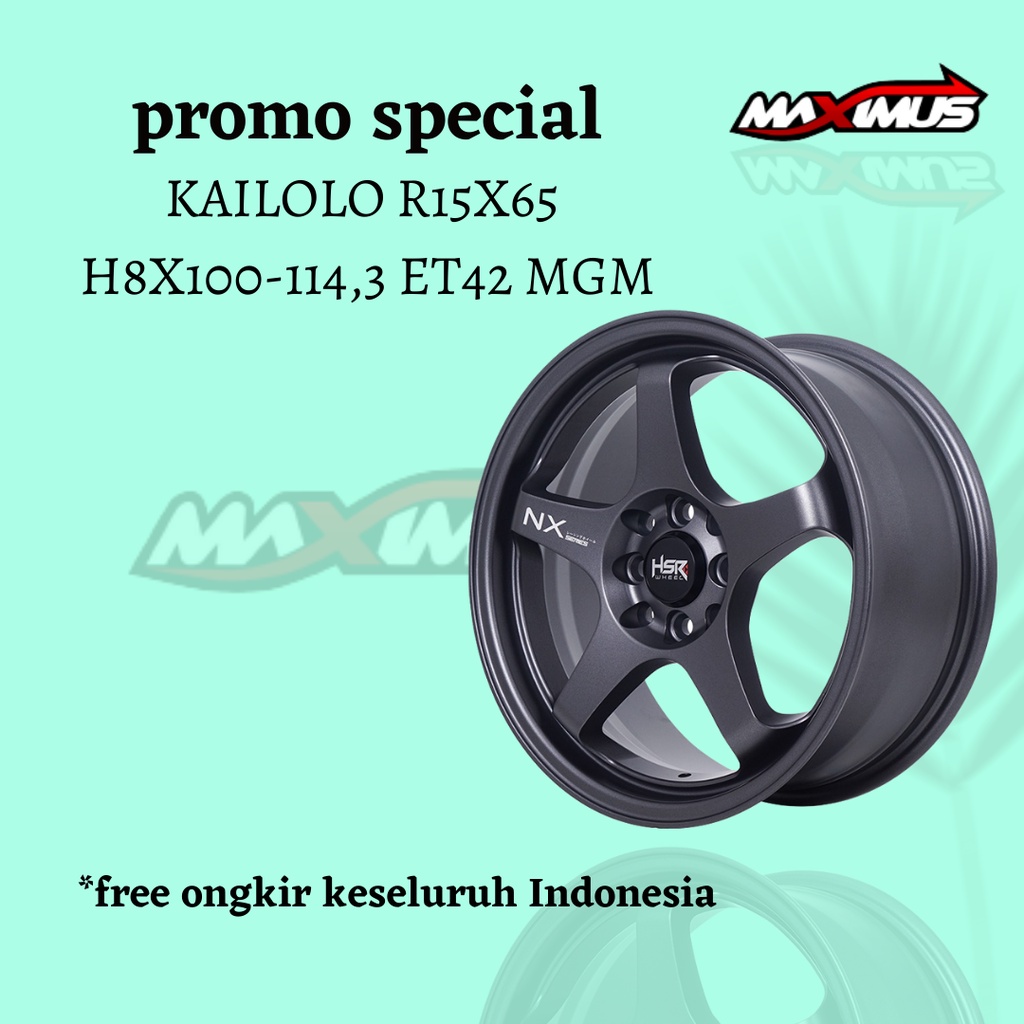 Jual VELG MOBIL R15 TIPE HSR KAILOLO LEBAR 6,5 BUAT MOBILIO,BRIO DLL | Shopee Indonesia