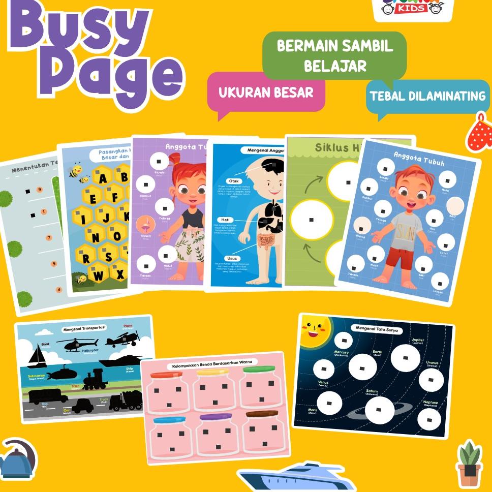 Jual K71T Zivana Kids - Busy Page Mainan Montessori Edukasi Board Game ...