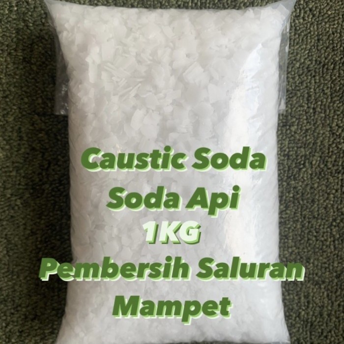 Jual Ledeng Caustic Soda Flake - Soda Api - Naoh (1Kg) | Shopee Indonesia