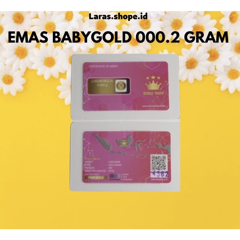 Jual BABY GOLD EMAS MINI LOGAM MULIA 0.002 GRAM | Shopee Indonesia