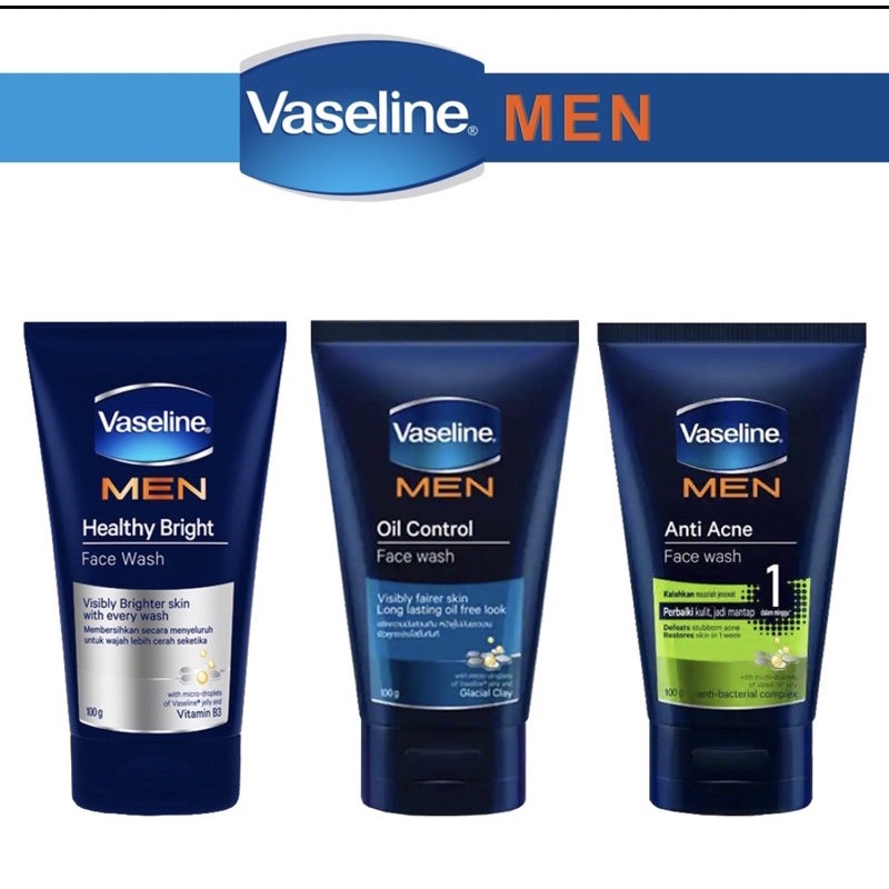Jual vaseline men 100 gram anti acne/ oil control / healthy bright ...