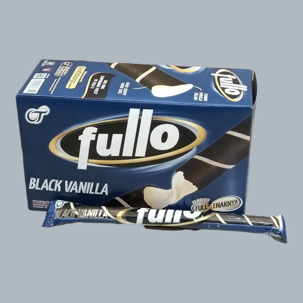 Jual FULLO Black Vanilla Wafer Roll [20 roll/box] | Shopee Indonesia