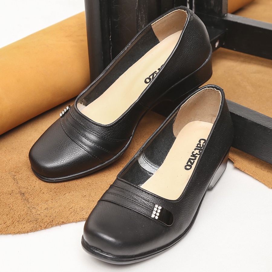 Jual Sepatu Pantopel Slop Casual Shoes Formal Kerja Kantor Wanita Kulit ...