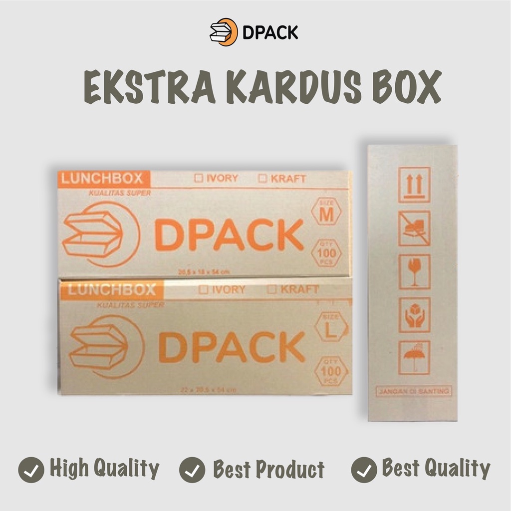Jual Extra Kardus Box Tambahan Packaging Size M & L Untuk Lunch Box QTY ...