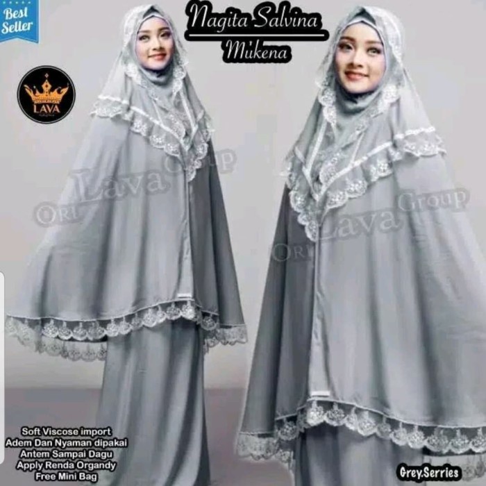 Jual Produk Mukena Dewasa Jumbo Mukenah Sholat Nagita Slavina Blue ...
