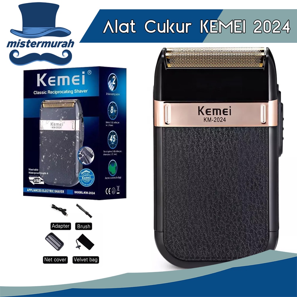 Jual Kemei 2024&1102 Hair Clipper Wireless Alat Mesin Cukur Kumis Jenggot Pria KM 2024 Tanpa ...