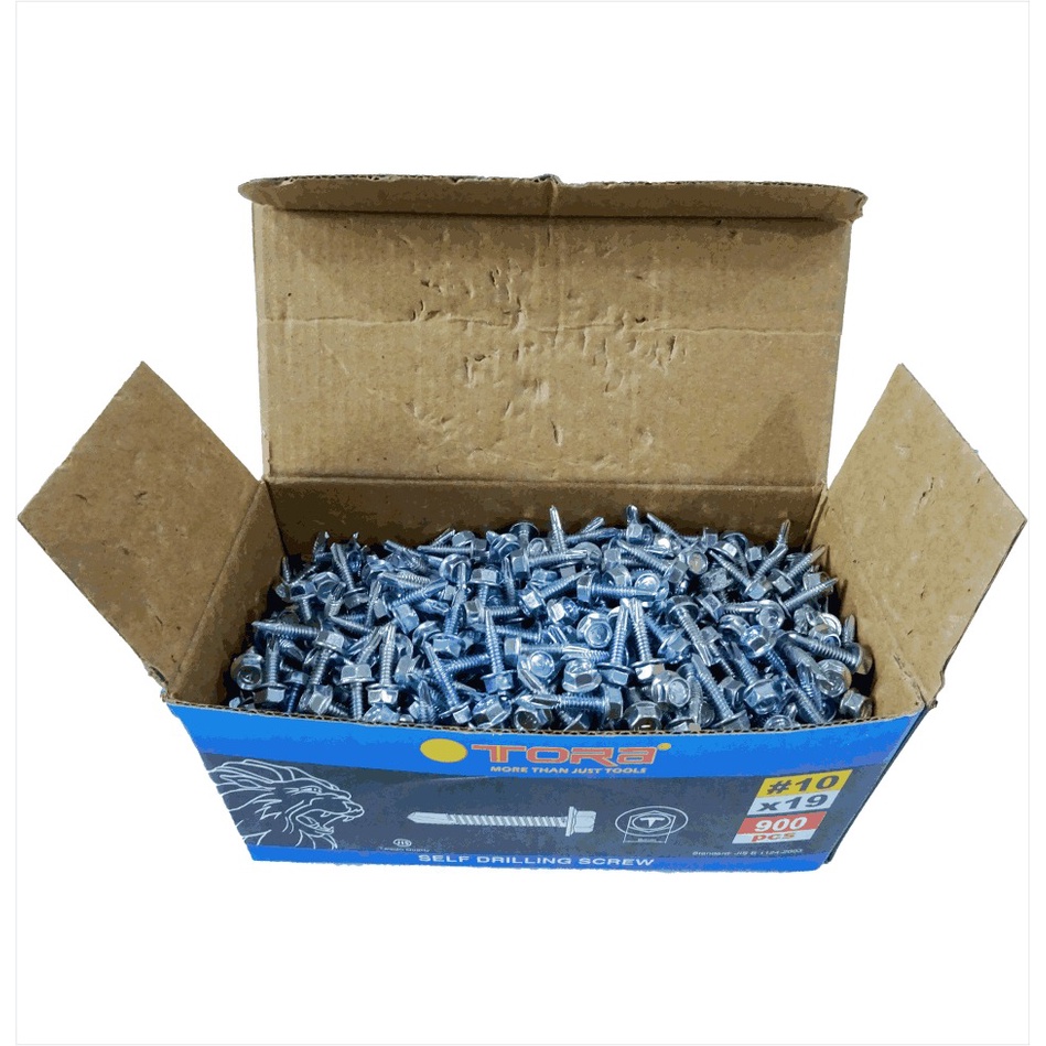 Jual TORA Baut Baja Ringan 10 x 19 mm Rofing Putih Box - Baut Roofing | Shopee Indonesia