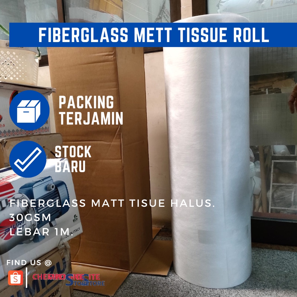 Jual Serat mat tisu pelapis anti bocor - fiberglass mat tissue halus ...