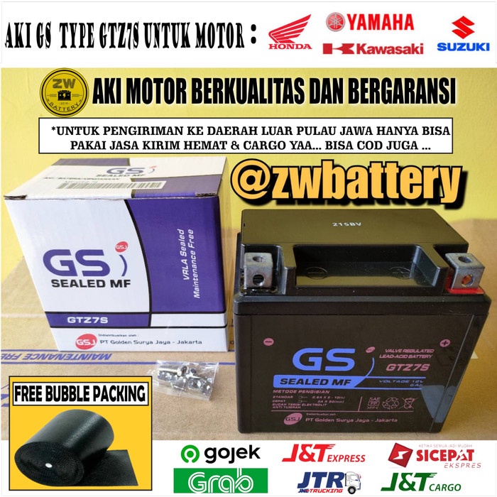 Jual Part Aki Motor Honda Vario 125 Techno Fi Cw Cbs Gtz7S Gs Accu Kering Mf | Shopee Indonesia