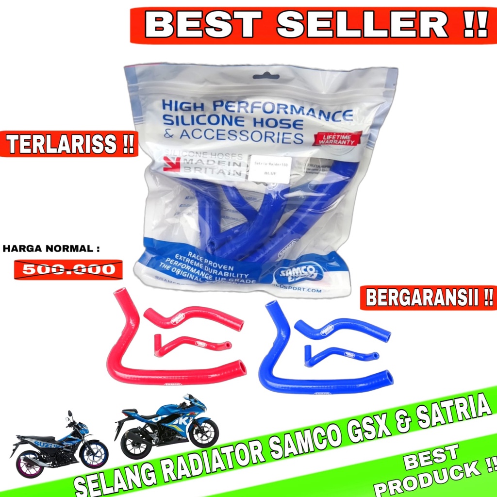 Jual SAMCO RADIATOR HOSE SELANG RADIATOR GSX 150 SATRIA FU FI RIDER ...