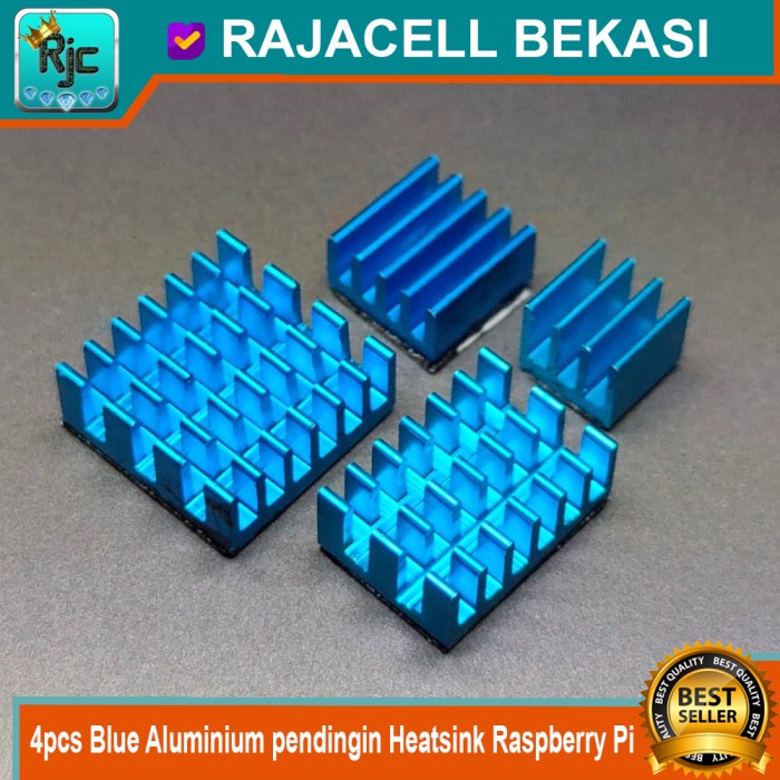 Jual 4pcs Blue Aluminium Heatsink pendingin heat sink Raspberry Pi 4 B ...