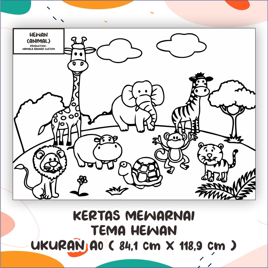 Jual Kertas Mewarnai Jumbo Giant Coloring Sheet Jumbo Shopee Indonesia