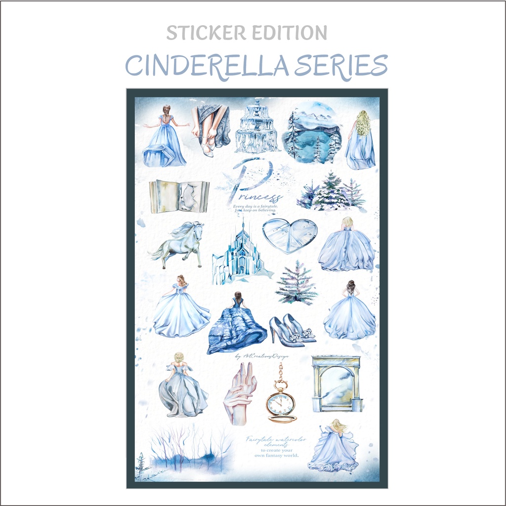 Jual Stiker Cinderella Series untuk Dekorasi Handphone Jurnal Book ...
