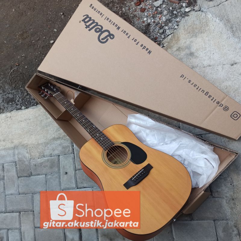 Jual Gitar Akustik Delta DD100 Original Dreadnought natural | Shopee ...