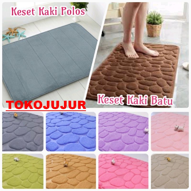 Jual TOKOJUJUR Keset Kaki Anti Slip Bahan Memory Foam Keset Kamar Mandi ...