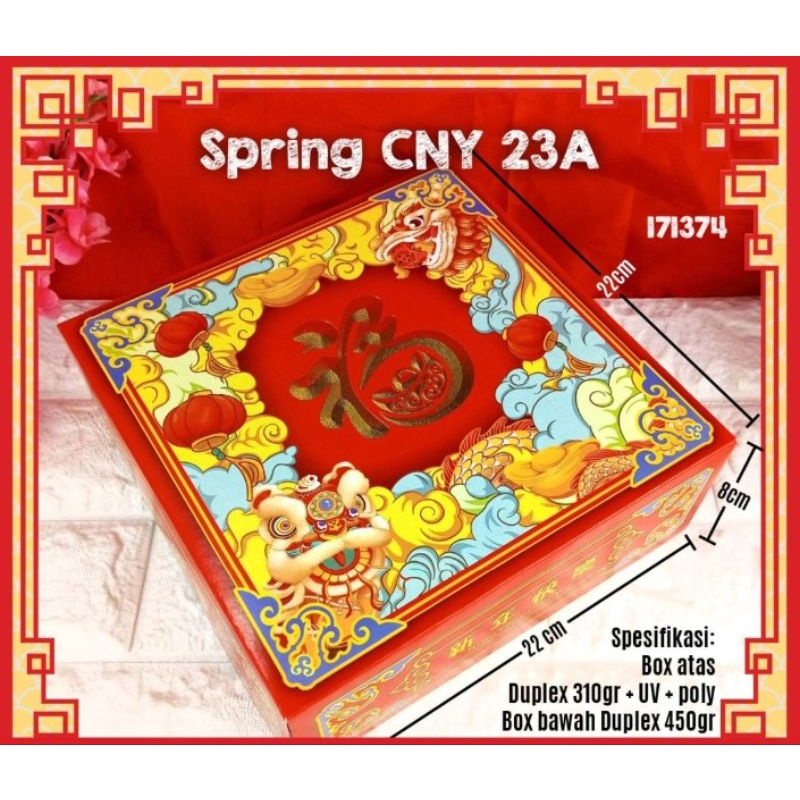 Jual Chinese New Year Box Imlek 22x22 x8cm Box Imlek Kue bOlu Box Imlek ...