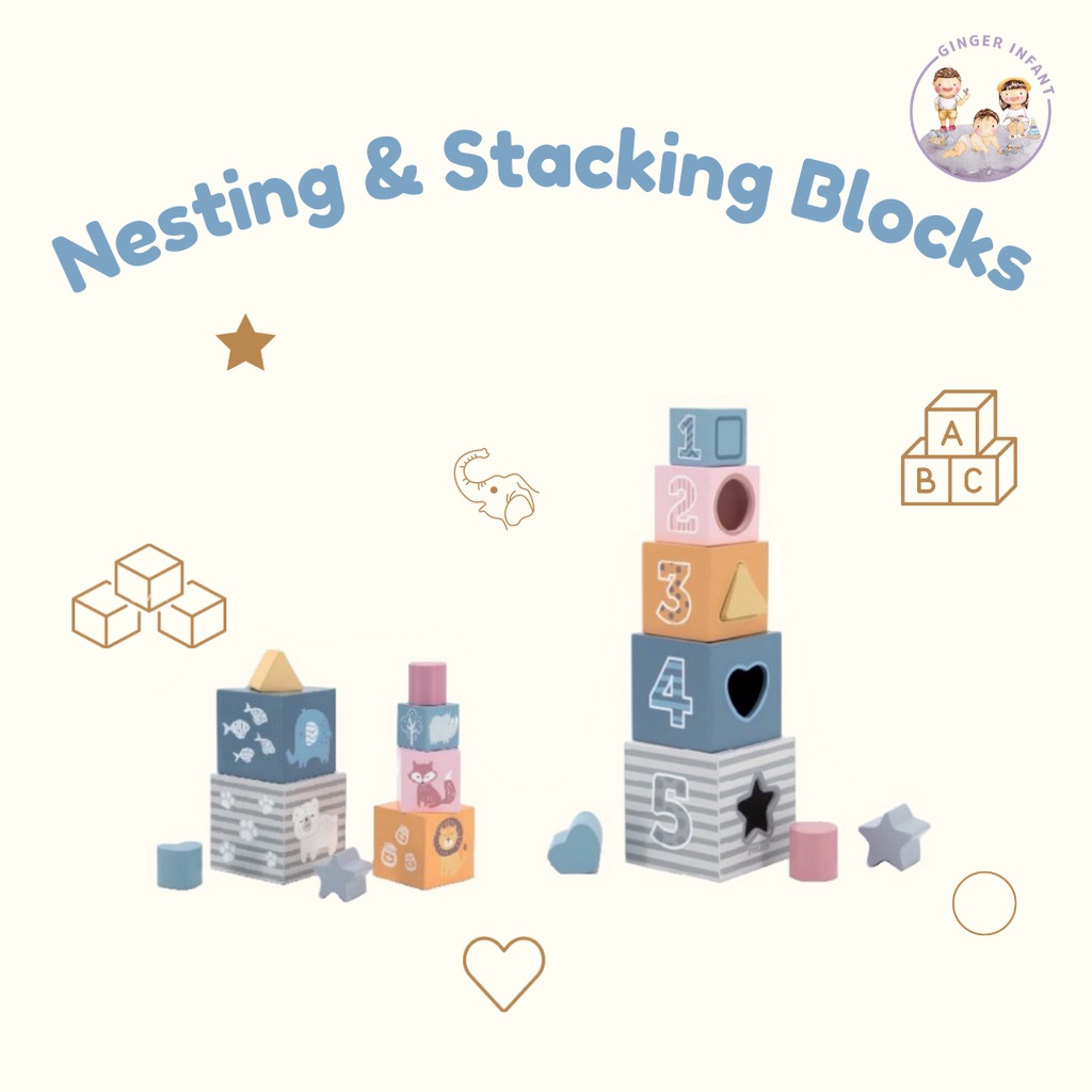 Jual Nesting & Stacking Blocks By Viga Mainan Edukasi Anak Angka Kubus Dari Kayu Premium ...
