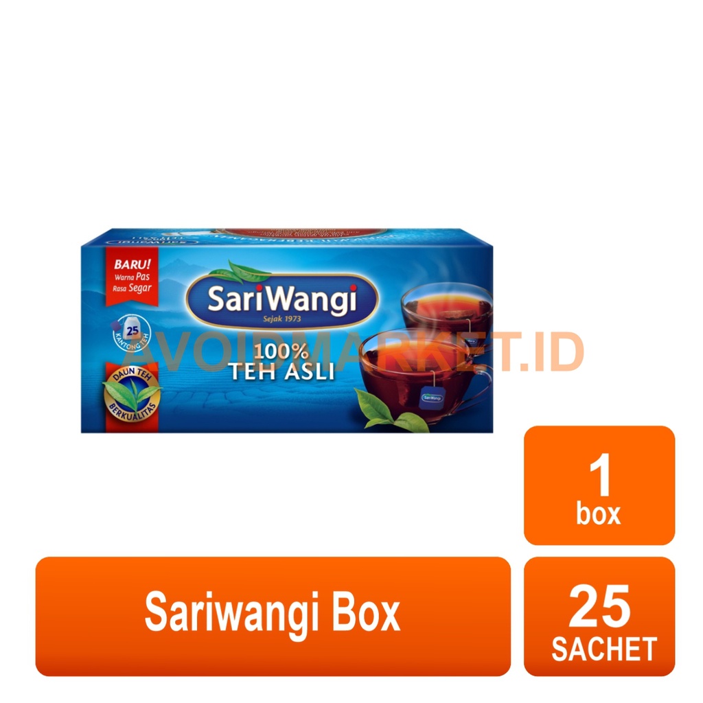 Jual Sariwangi teh celup asli 25 sachet (1 box) | Shopee Indonesia