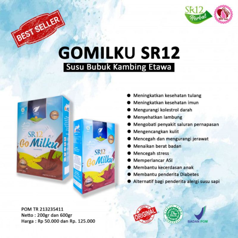 Jual Gomilku SR12 600gr / Susu Kambing daun kelor madu dan ikan gabus ...