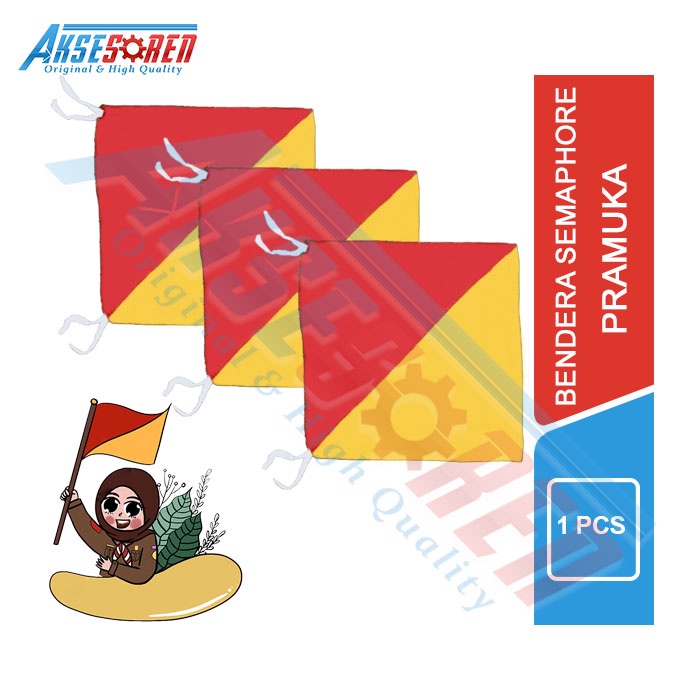 Jual Bendera Semaphore Pramuka [1 Pasang/2 Pcs] / Bendera Pramuka / Perlengkapan Pramuka ...