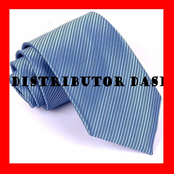 Jual Dasi Pria Biru Sedang Motif Salur 3 Inch dan 2 inch polyester ...