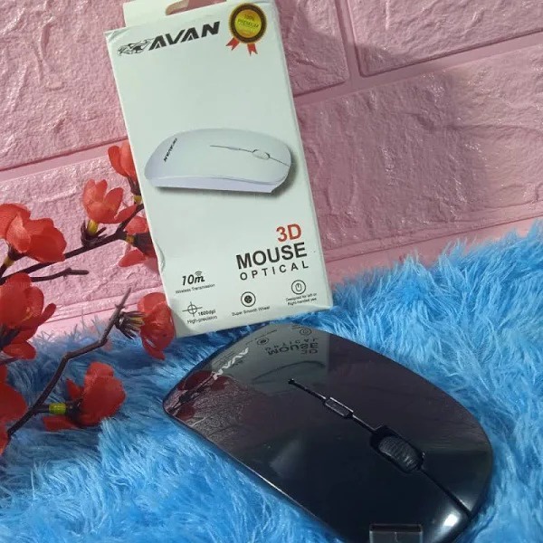Jual Mouse Wireless Avan 3D Opitical Slim | Shopee Indonesia