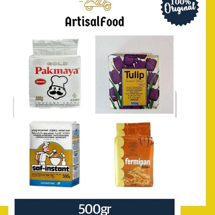 Jual Terbaik RAGI INSTANT YEAST SAF / FERMIPAN / PAKMAYA / TULIP ...