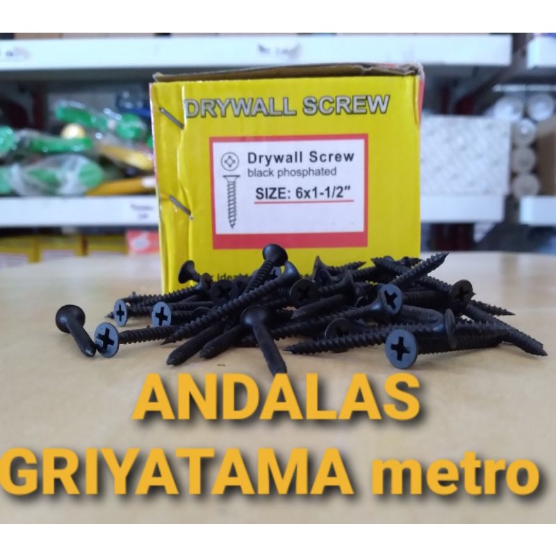 Jual SEKRUP BAJA DRYWALL SCREW 6x1-1/2" NISA UNTUK PLAFON PVC,JOLLOW ...