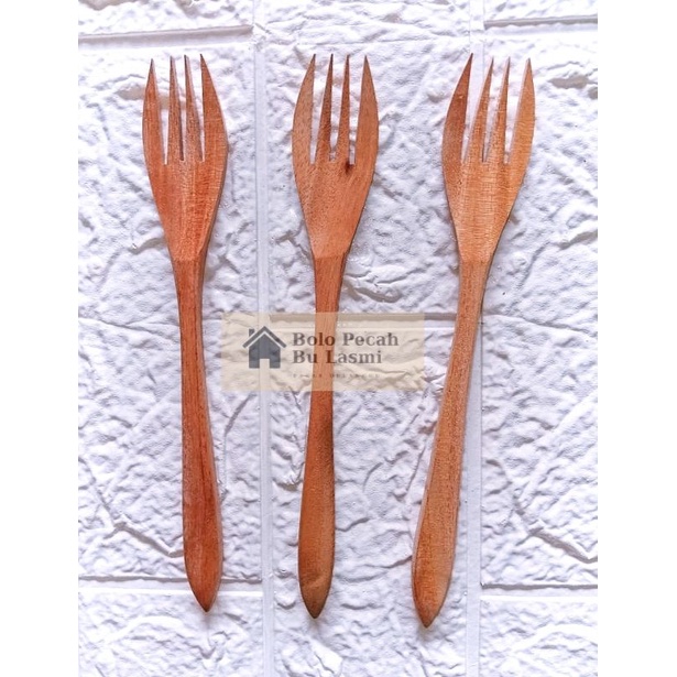 Jual Sendok Garpu Kayu Sawo / Sendok Korea Mukbang / Sendok Garpu Set ...