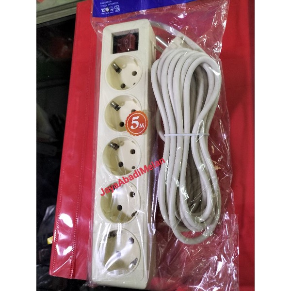 Jual TERMINAL STOP KONTAK 4LB - 5LB + KABEL 5M / COLOKAN 4 LUBANG - 5 ...
