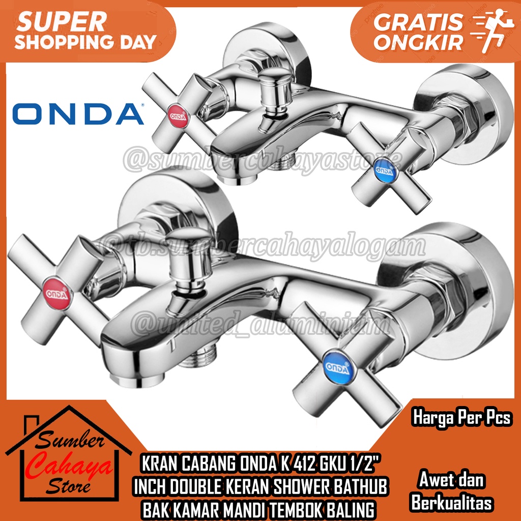 Jual ONDA K 412 GKU 1/2" MIXER KERAN KRAN PANAS DINGIN KUNINGAN Cabang ...