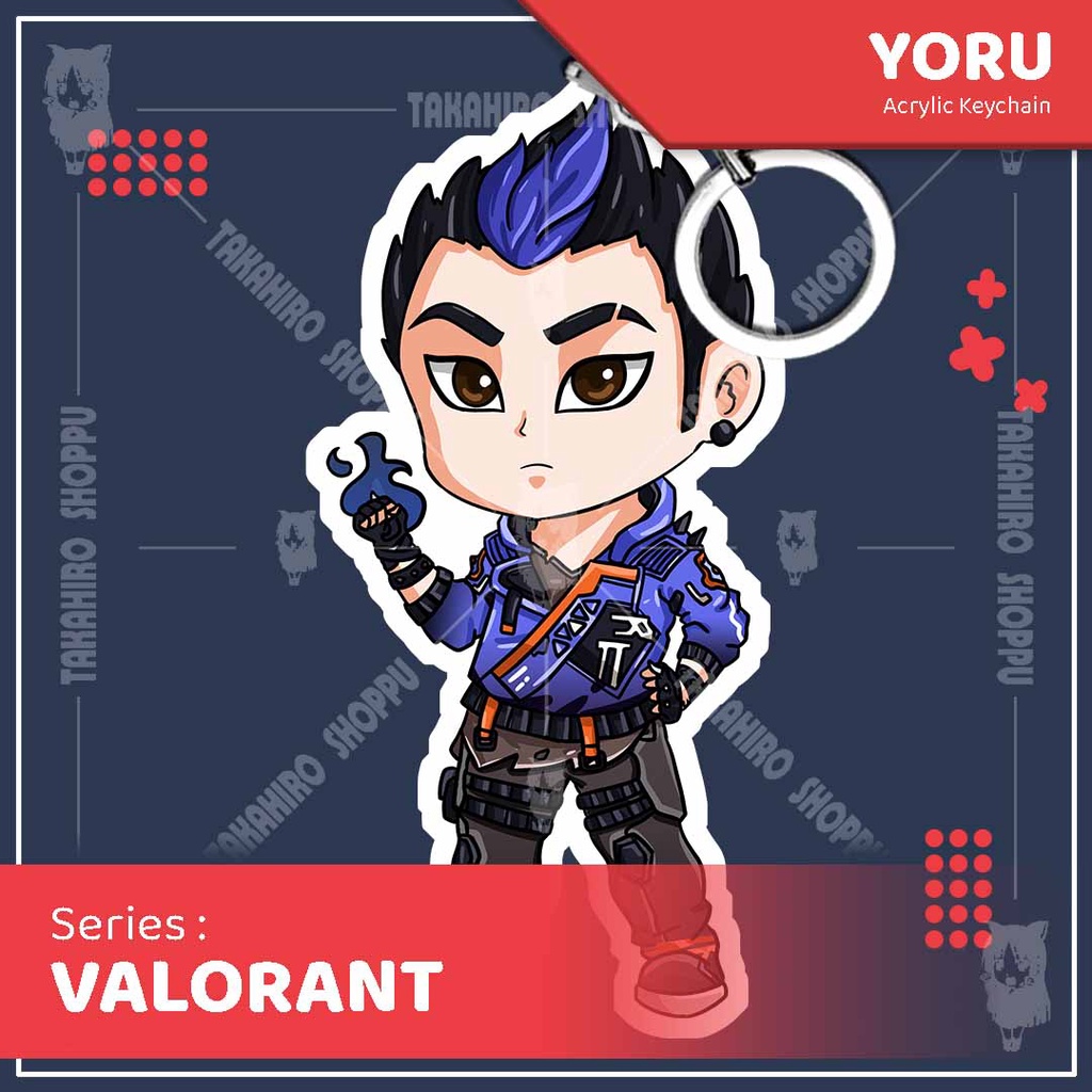 Jual Gantungan Kunci / Keychain Akrilik Valorant YORU | Shopee Indonesia