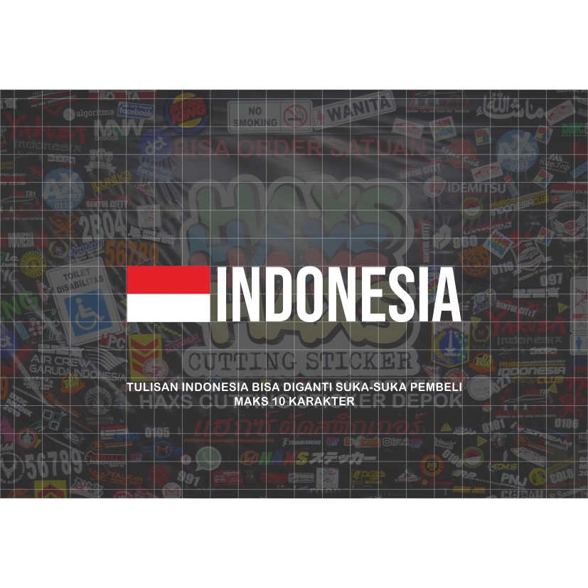 Jual Cutting Sticker Indonesia Bisa Custom Tulisan Panjang 14 Cm ...
