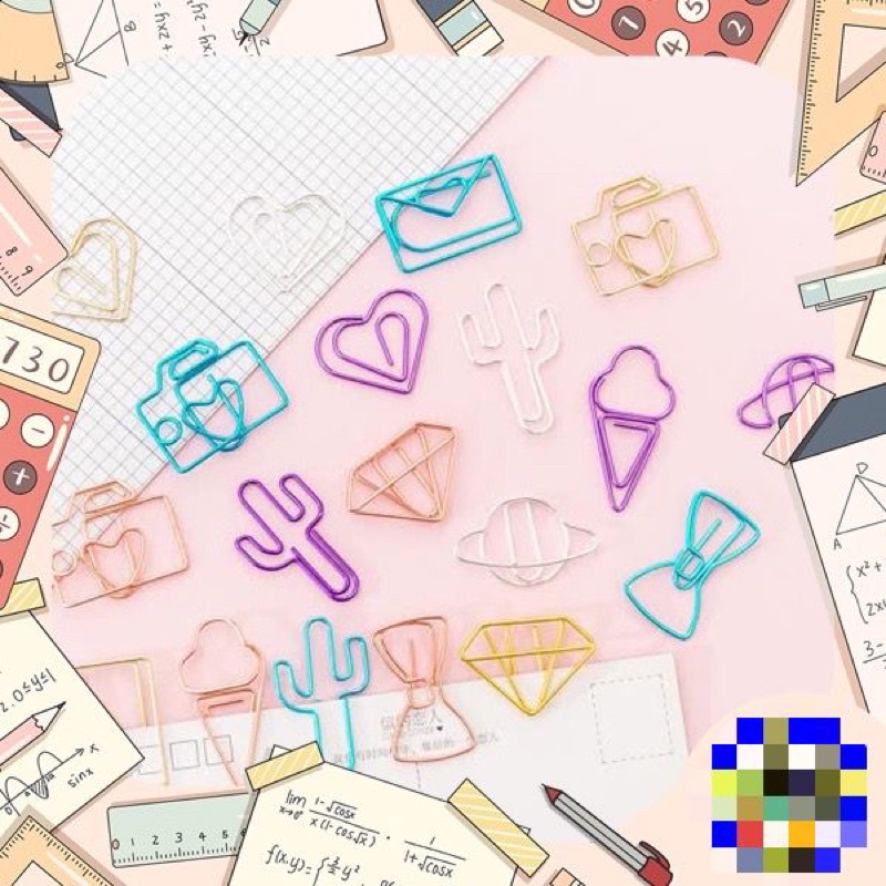 Jual paper clip lucu tahan karat penjepit klip kertas motif diamond ...