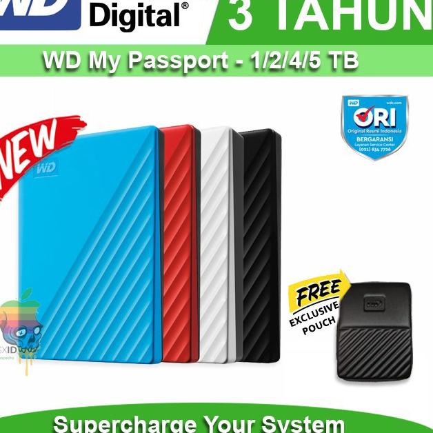 Jual trxi7I2u--WD My Passport NEW Model 1TB/2TB/4/5TB - HDD Hardisk External - Garansi Resmi ...