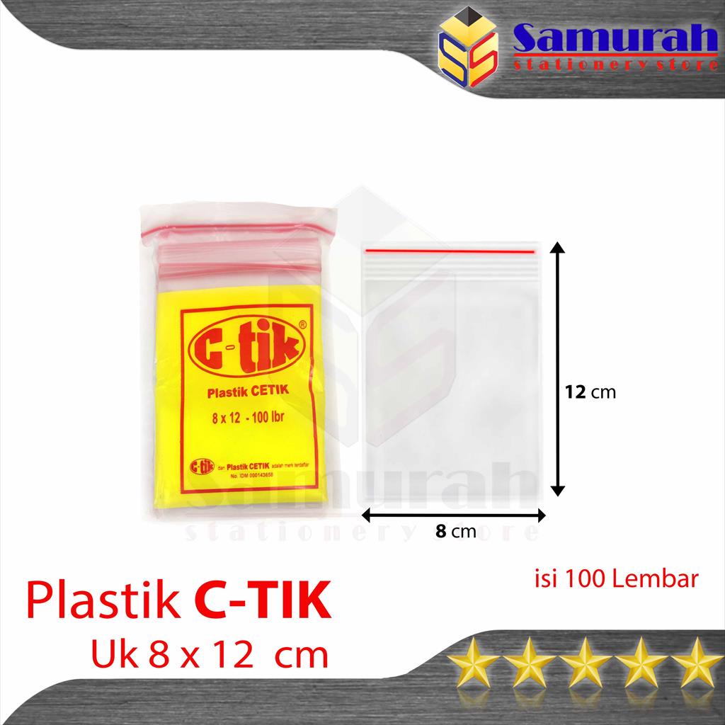 Jual Plastik Klip C-TIK 8 x 12 Cetik / Klip Obat 8x12 cm PE Clip ...