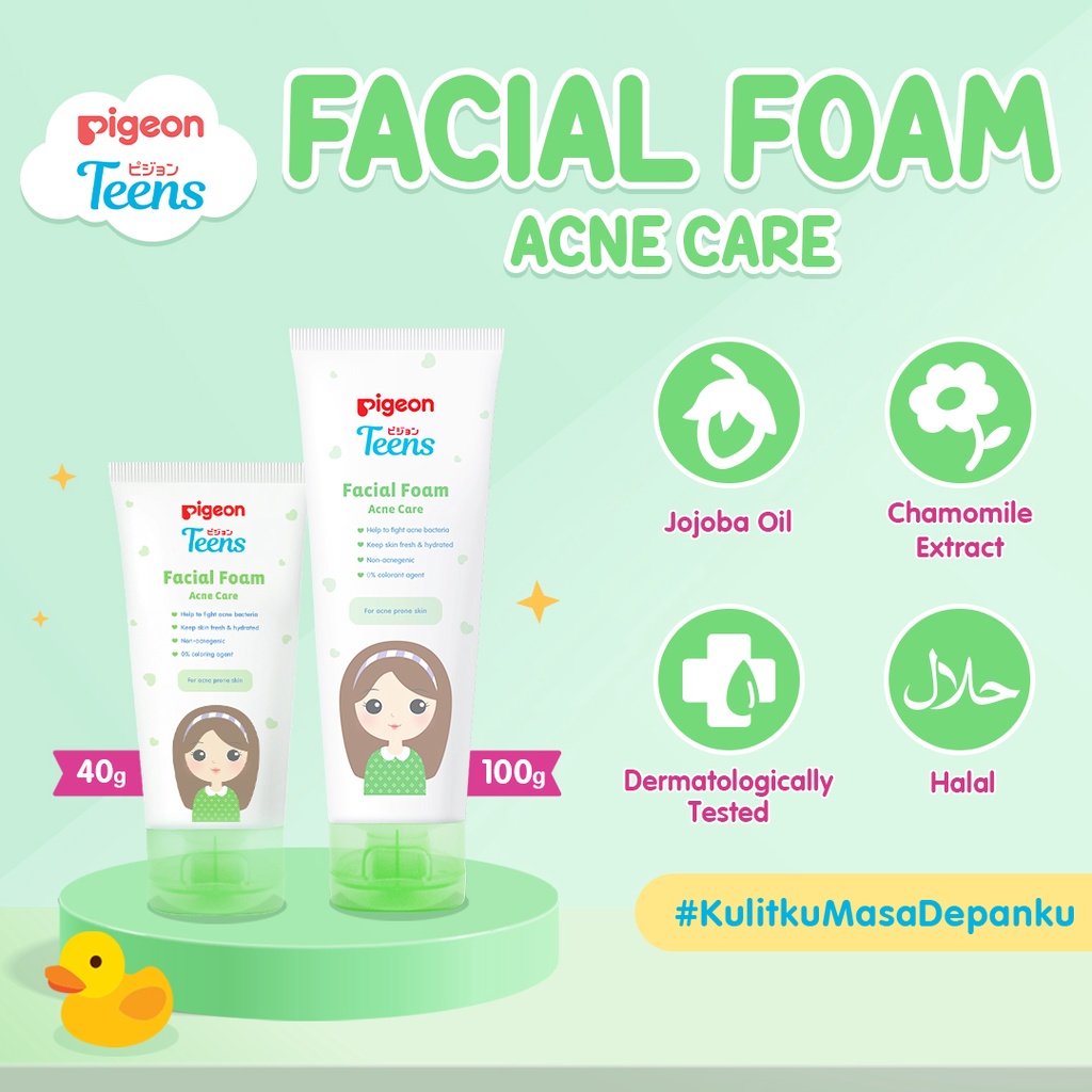 Jual PIGEON TEENS FACIAL FOAM ACNE CARE 100ML| Kulit Berjerawat | Sabun ...
