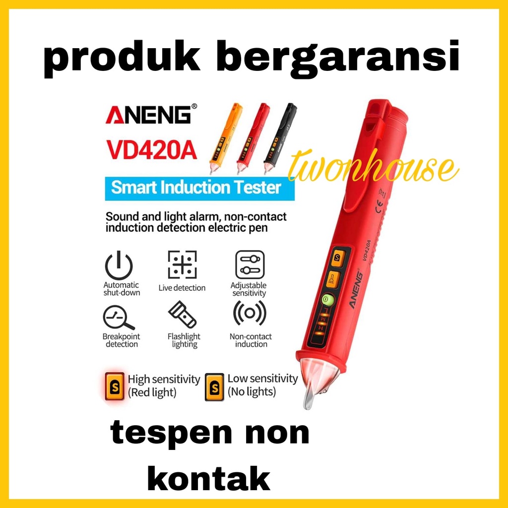 Jual tespen non kontak tespen pintarTester Non Contact AC ANENG tespen ...