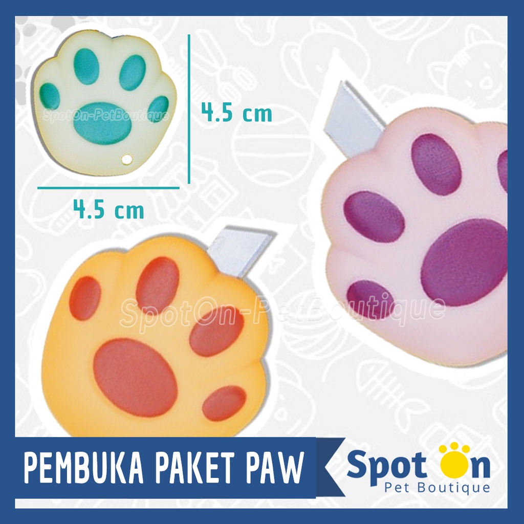 Jual Pembuka Paket Bentuk Paw Kucing Anjing | Pembuka Kardus | Mini ...
