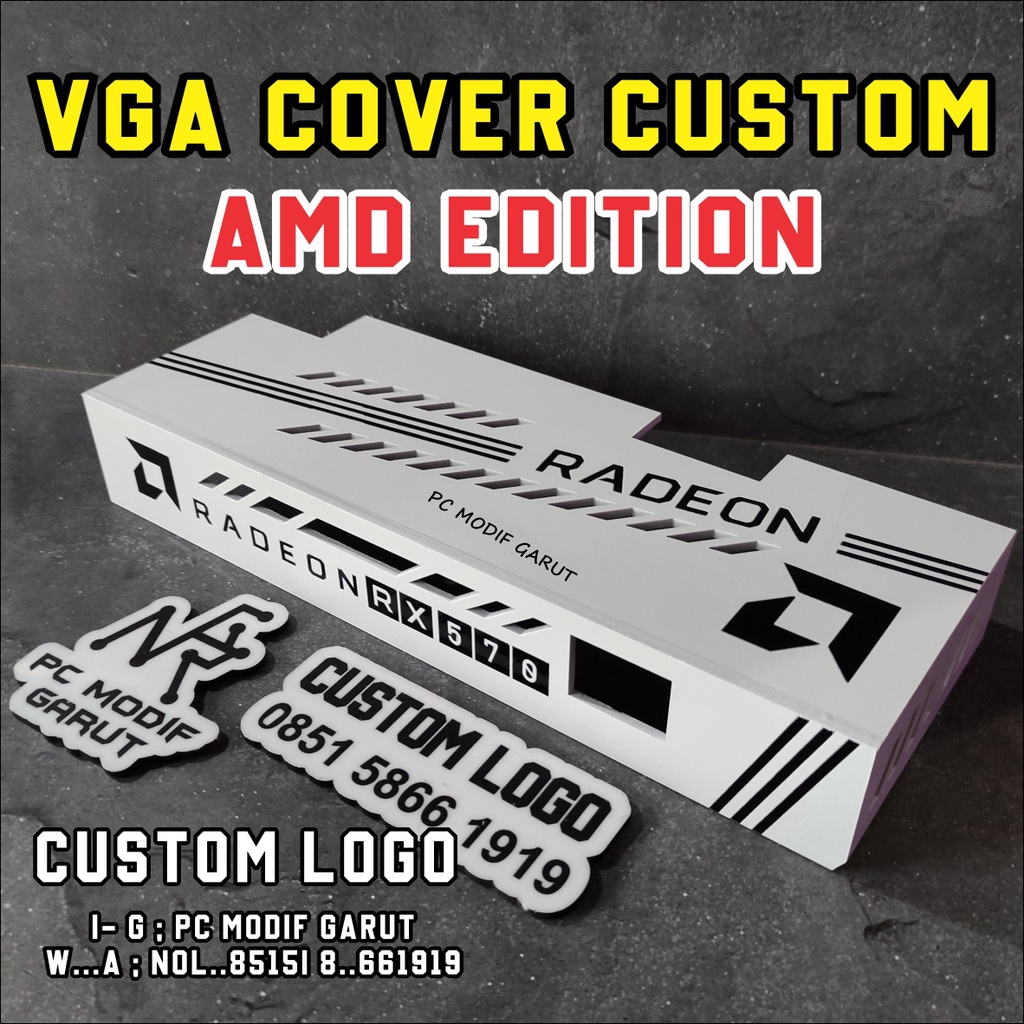 Jual backplate vga cover atas dan pinggir logo costum | Shopee Indonesia