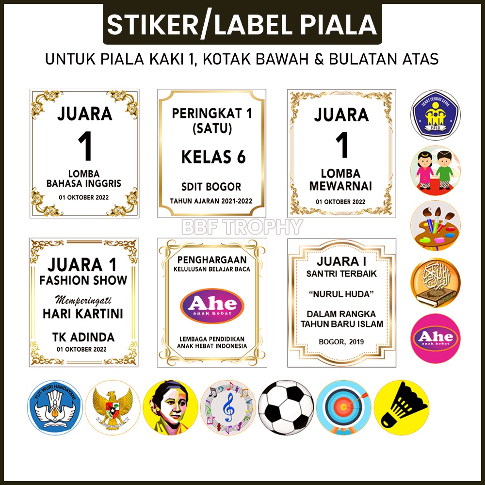 Jual Stiker piala kaki 1 (W4) | Shopee Indonesia